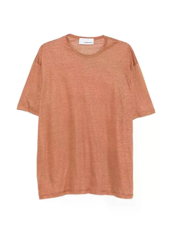 COSTUMEIN Komodo Contrast-stitch Short-sleeve T-shirt - Brown