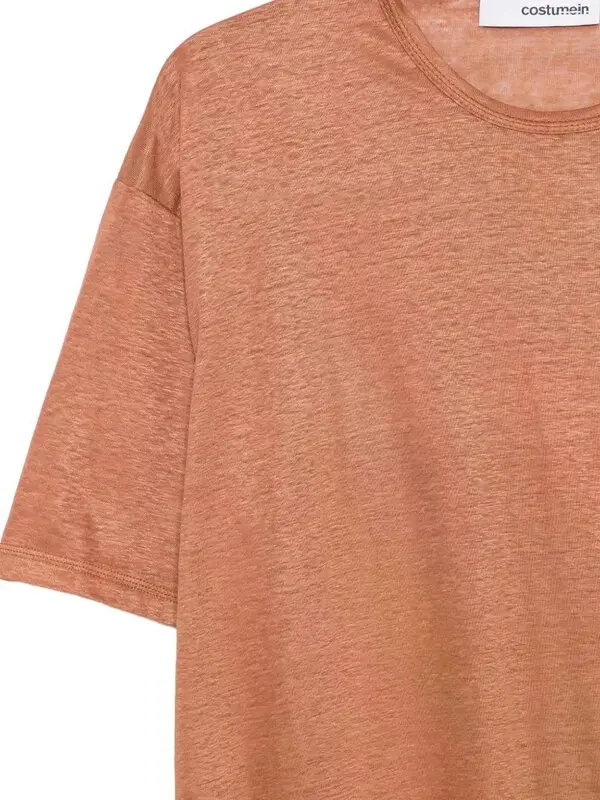 COSTUMEIN Komodo Contrast-stitch Short-sleeve T-shirt - Brown