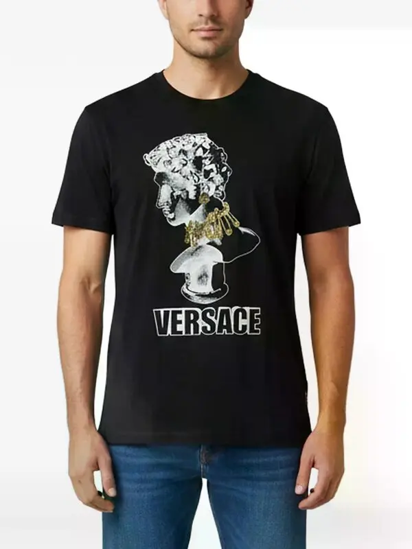 Versace Statue-print T-shirt - Black