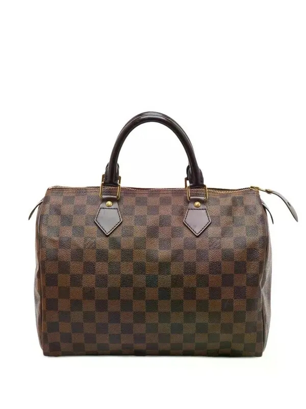 LOUIS VUITTON 2014 Speedy 30 Damier Ebene Handbag - Brown
