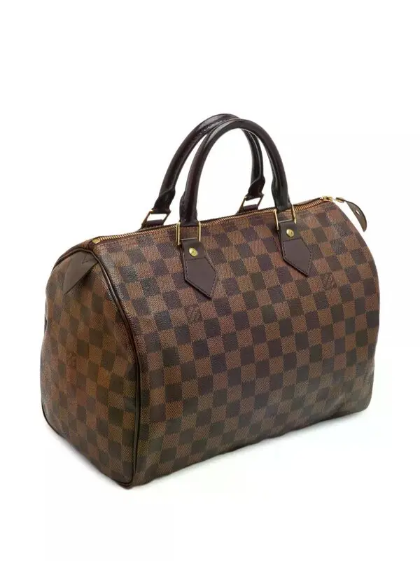 LOUIS VUITTON 2014 Speedy 30 Damier Ebene Handbag - Brown