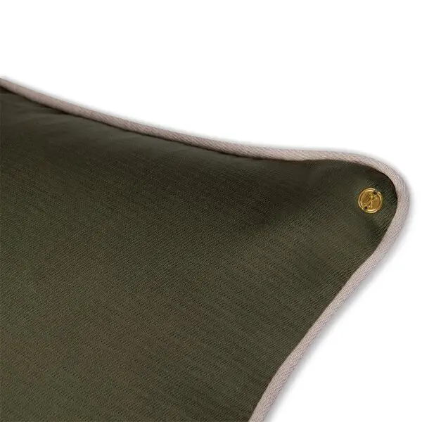 KUTNIA Silk Road Solid Kutnu Pillow - Deep Olive