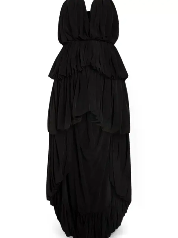 Ronny Kobo Asymmetrical Tiered Dress