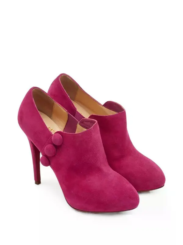 CHRISTIAN LOUBOUTIN Suede Button-detail Pumps