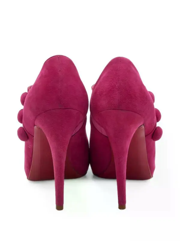 CHRISTIAN LOUBOUTIN Suede Button-detail Pumps
