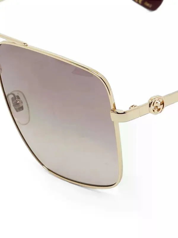 Gucci Square Frame Sunglasses With Tone Hardware