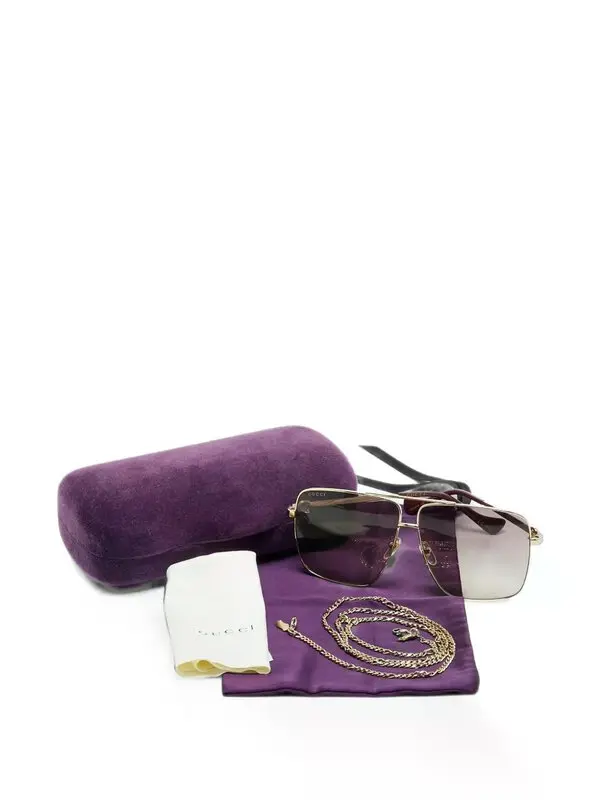 Gucci Square Frame Sunglasses With Tone Hardware