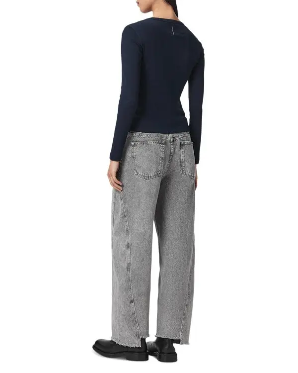 ALLSAINTS Fox Mid Rise Step Hem Jeans