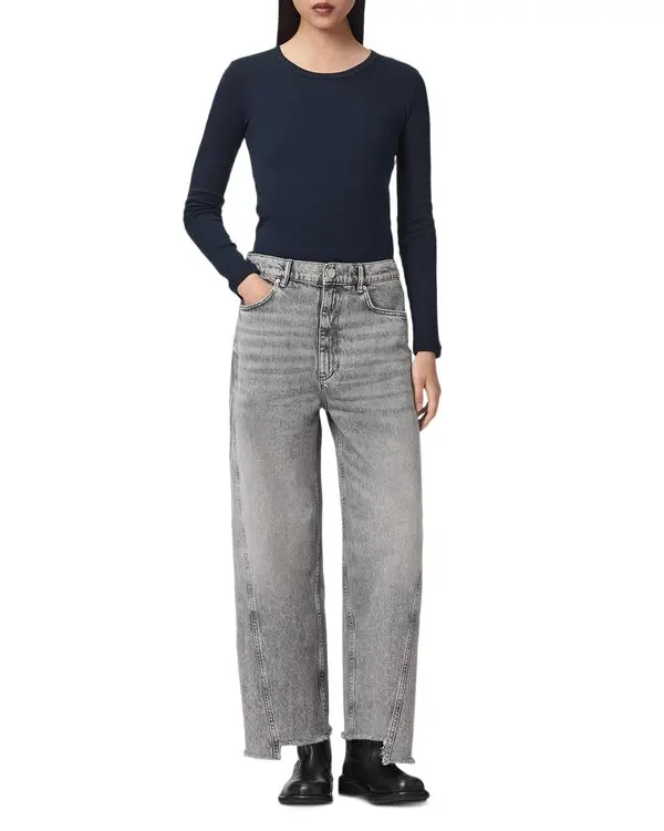 ALLSAINTS Fox Mid Rise Step Hem Jeans