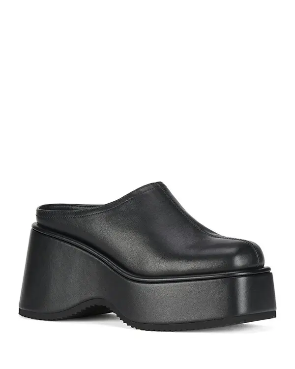Jeffrey Campbell Waveform Leather Platform Mules