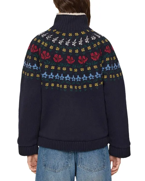 Sea Preston Sherpa Lined Cardigan Jacket