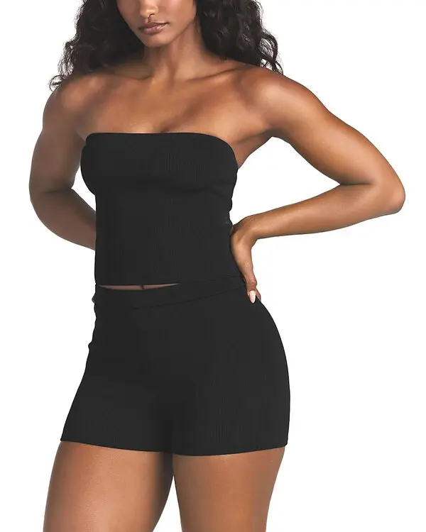 SKIMS Refined Knit Tube Top - Onyx