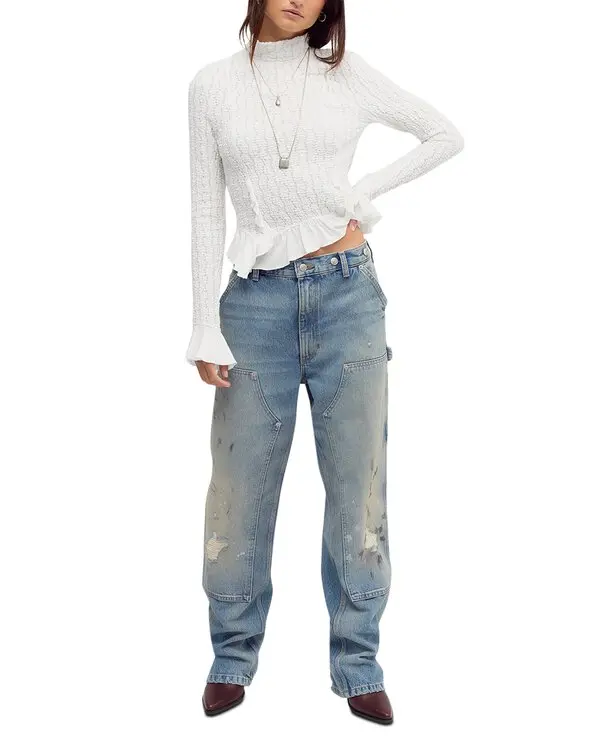 Free People Emily Cotton Carpenter Jeans