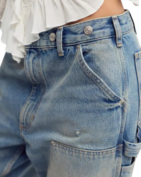 Free People Emily Cotton Carpenter Jeans