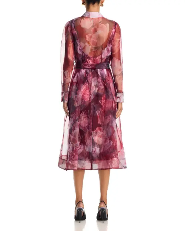 MILLY Printed Midi Shirt Dress