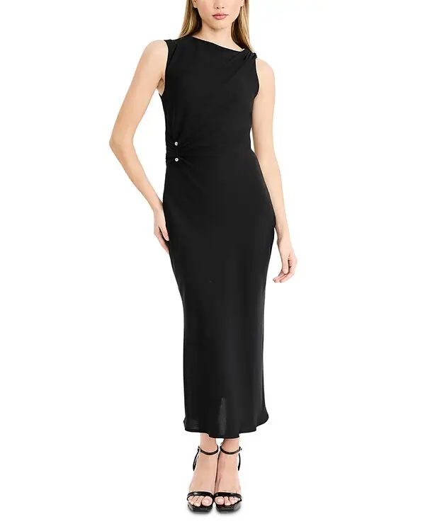 Maggy London Sleeveless Hardware Midi Dress
