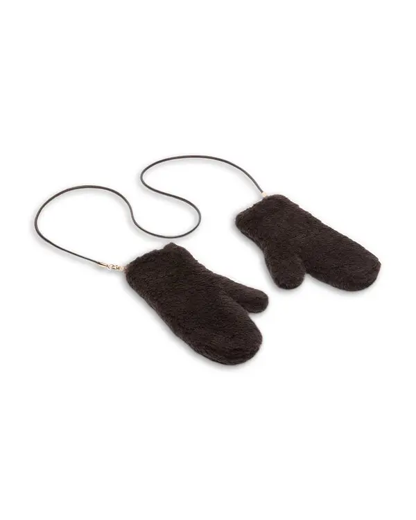 Max Mara Ombrato Teddy Alpaca Wool & Silk Mittens