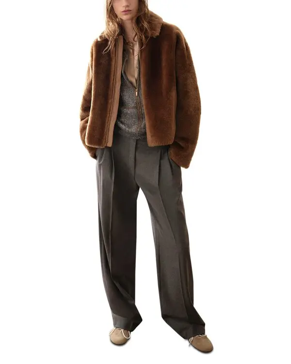 Max Mara Wool Wide Leg Tailored Pants