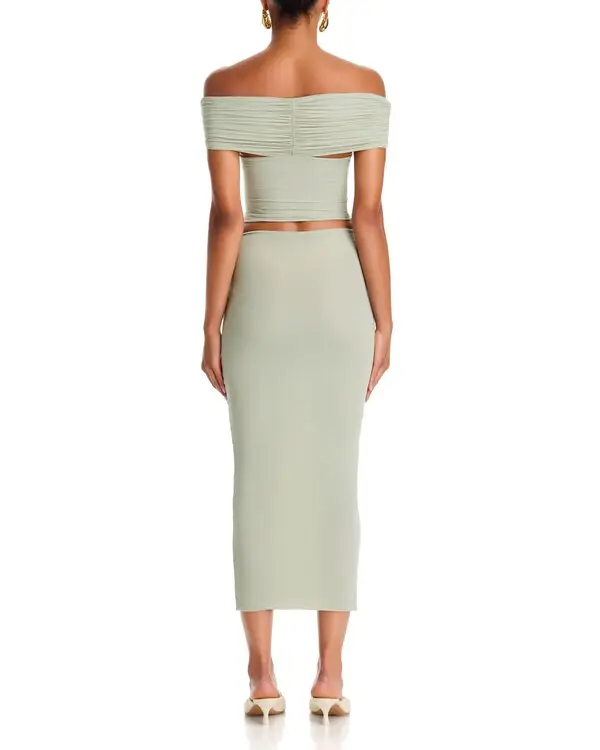 MAYGEL CORONEL Ruched Cutout Set - Sage