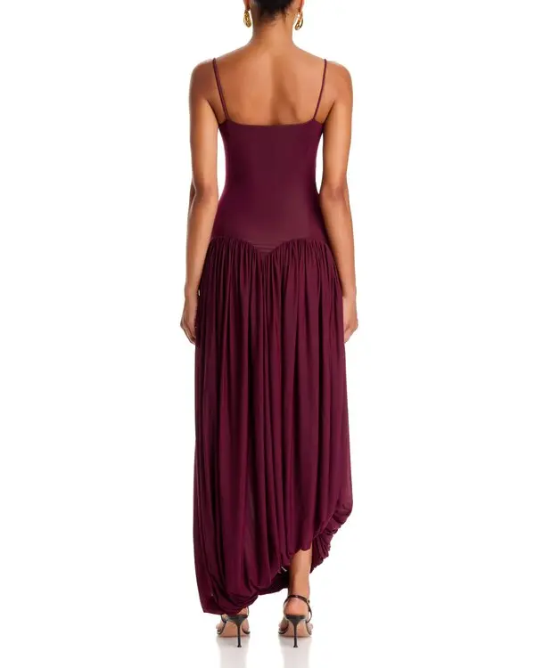 MAYGEL CORONEL Ceniza Square Neck Maxi Dress
