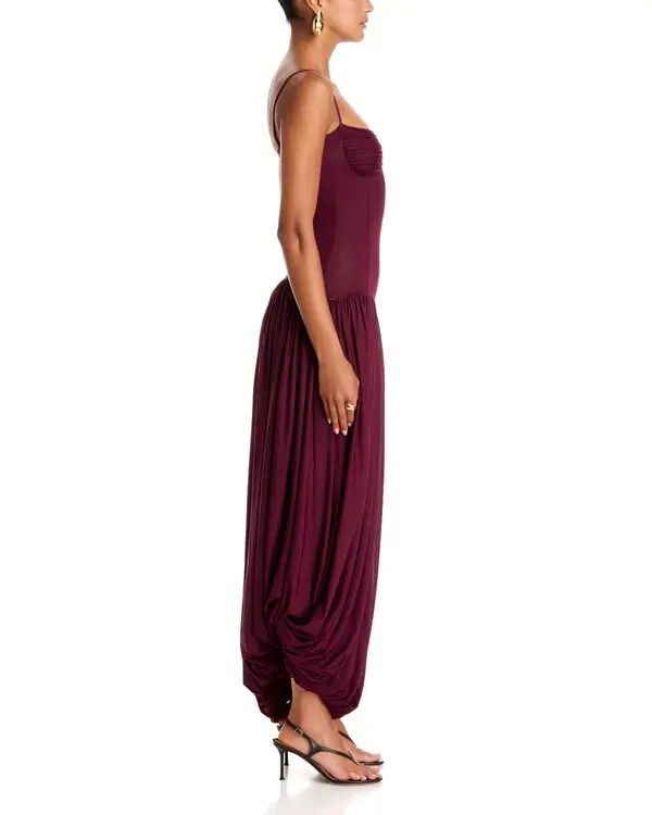 MAYGEL CORONEL Ceniza Square Neck Maxi Dress
