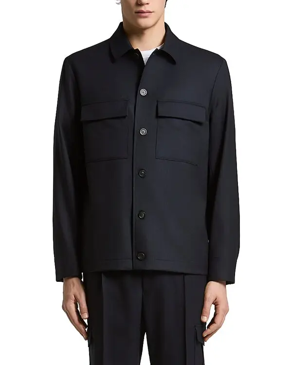 Peserico Wool Carded Gabardine Overshirt