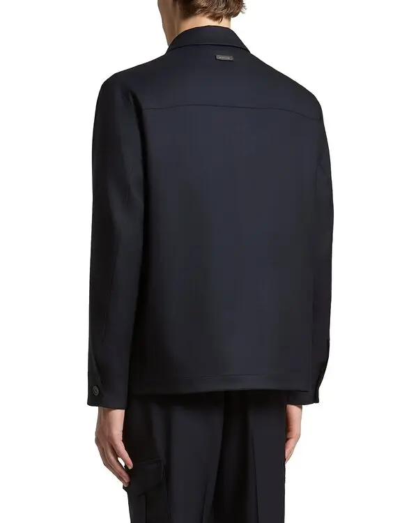 Peserico Wool Carded Gabardine Overshirt