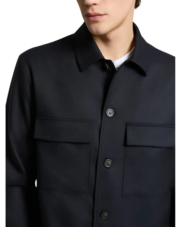 Peserico Wool Carded Gabardine Overshirt