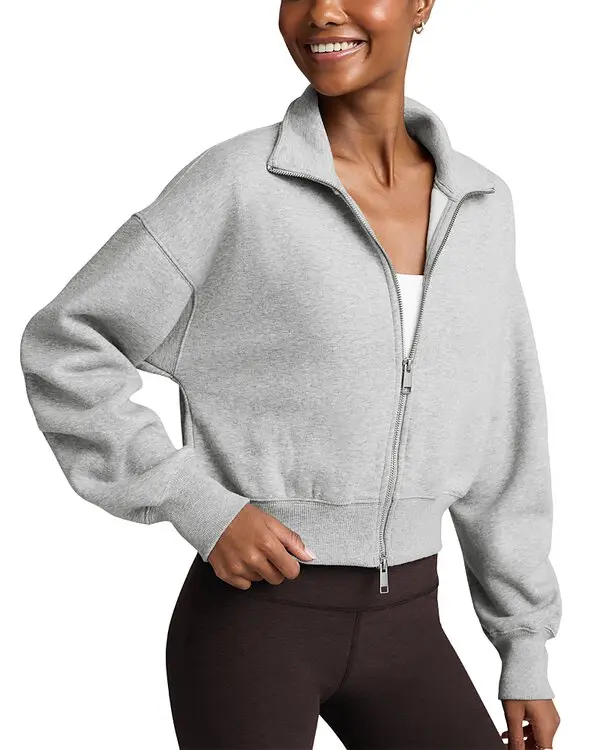 Beyond Yoga Two Way Zip Cropped Jacket
