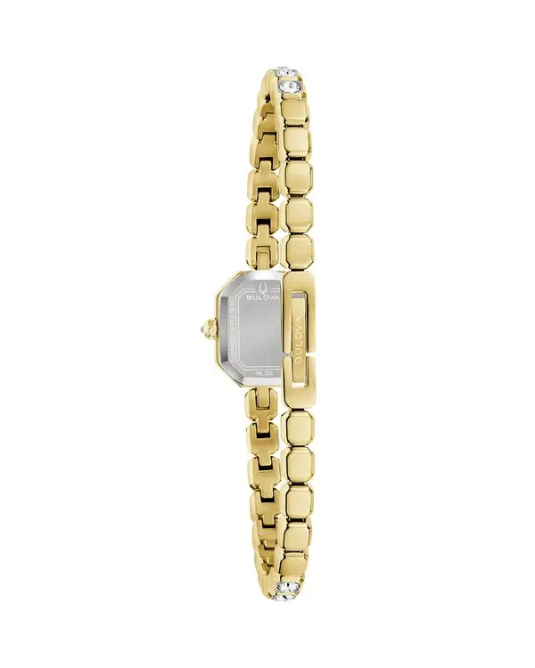 Bulova Crystal Embellished Watch And Bracelet Set