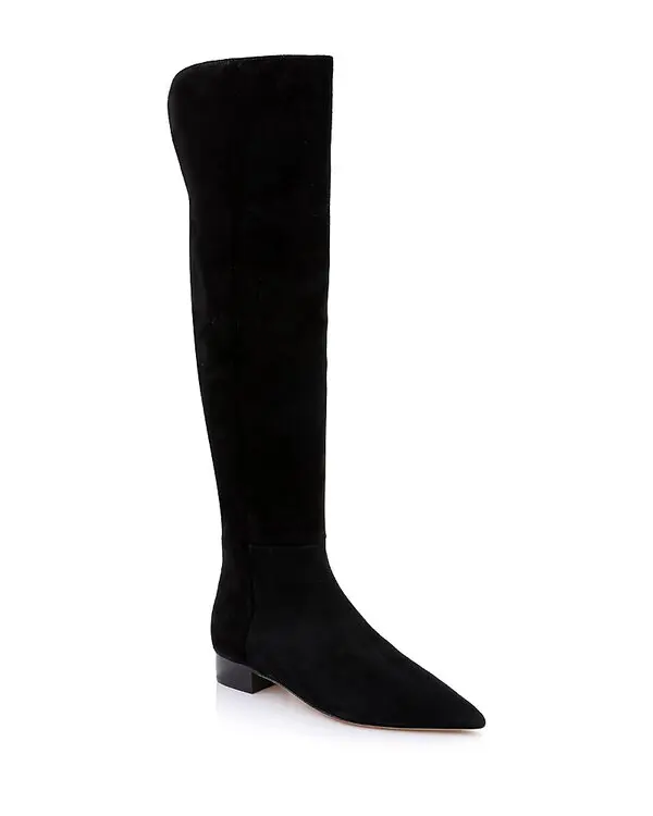 L'Agence Grand Suede Pointed Toe Boots