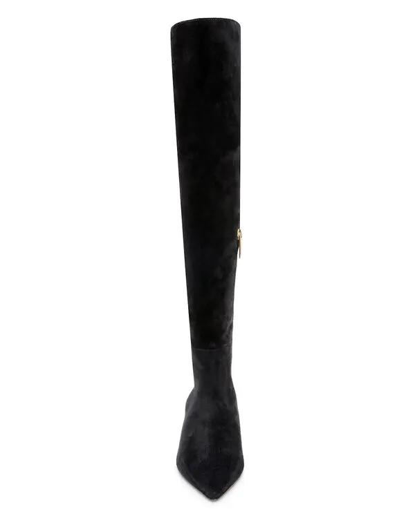 L'Agence Grand Suede Pointed Toe Boots