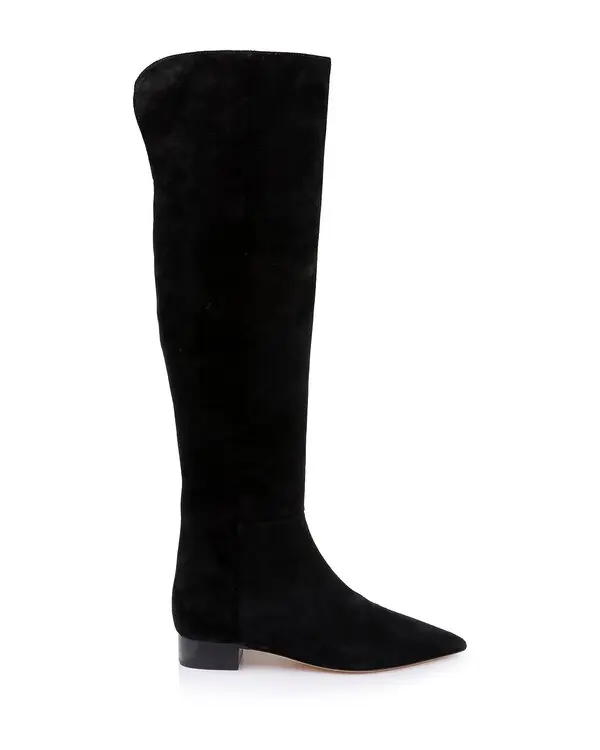 L'Agence Grand Suede Pointed Toe Boots
