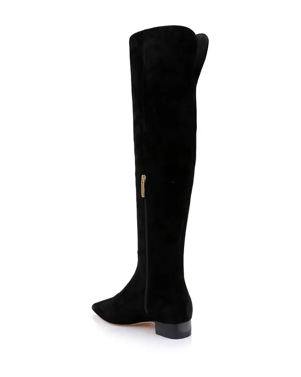 L'Agence Grand Suede Pointed Toe Boots