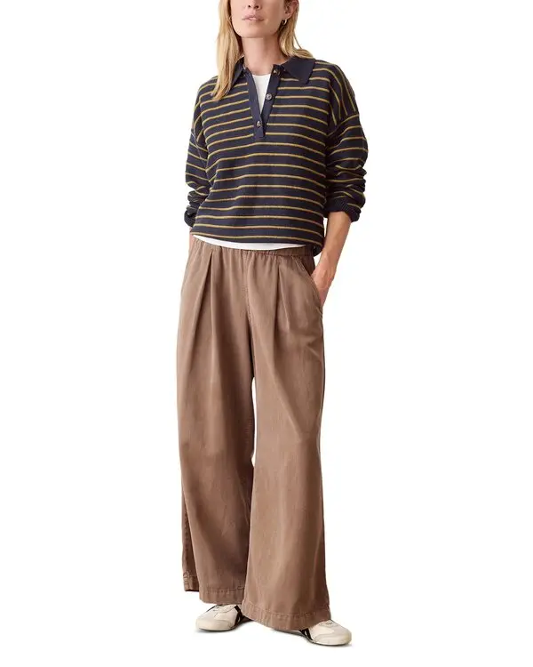 Marine Layer Allison Pleated Wide Leg Trousers