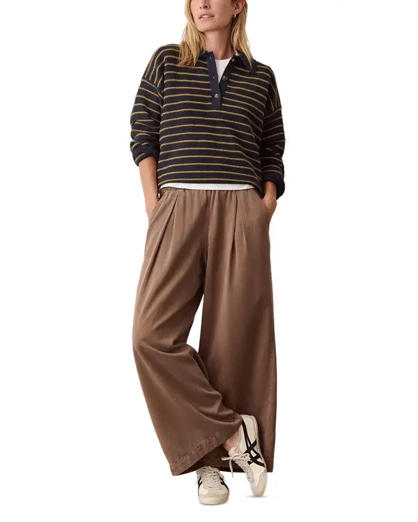 Marine Layer Allison Pleated Wide Leg Trousers