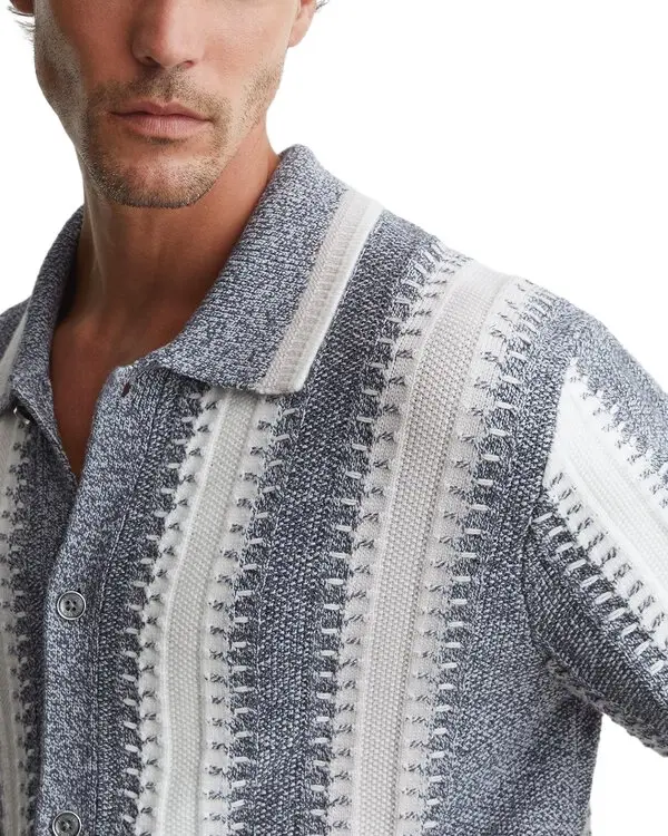REISS Dale Knit Short Sleeve Shirt