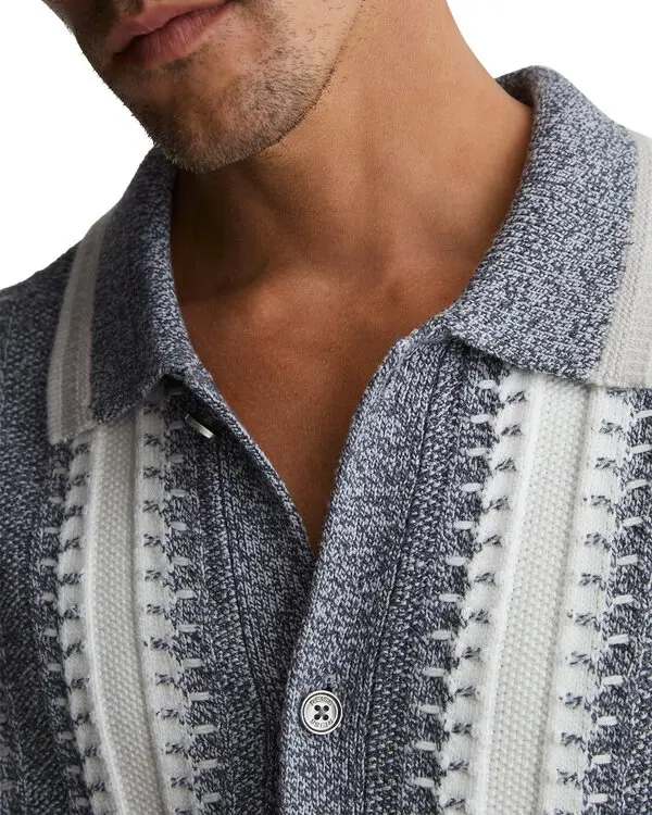 REISS Dale Knit Short Sleeve Shirt