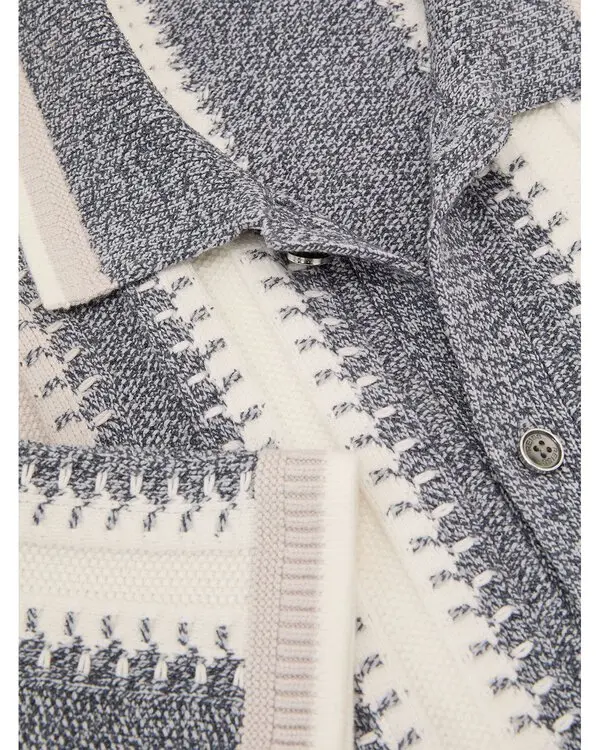 REISS Dale Knit Short Sleeve Shirt