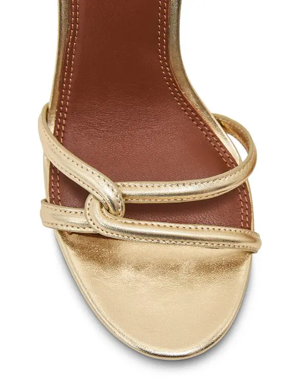 REISS Metallic Leather Stiletto Sandals