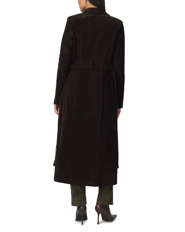 Joe's Jeans Faux Suede Long Coat - Dark Chocolate