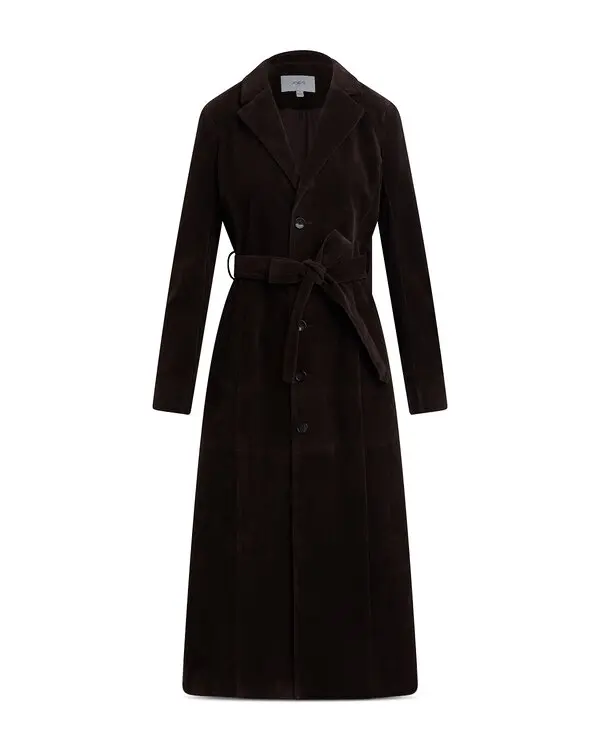 Joe's Jeans Faux Suede Long Coat - Dark Chocolate