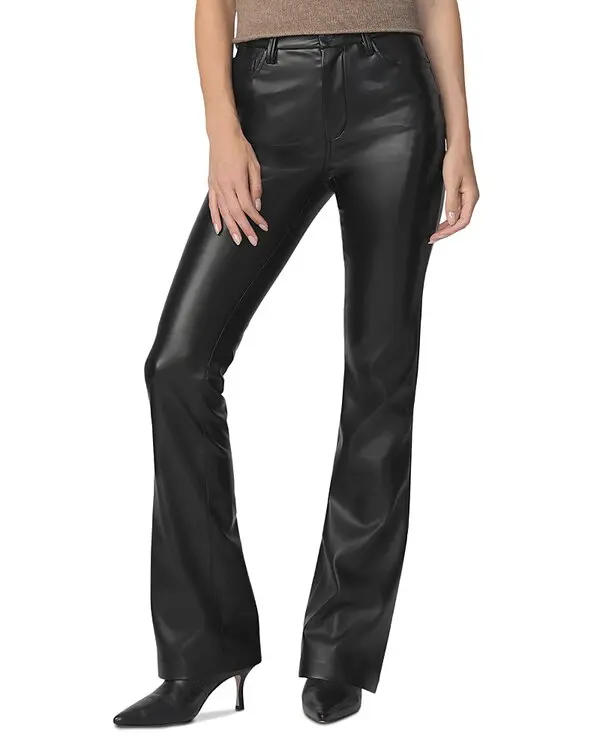 Joe's Jeans The Faux Leather Hi Honey Bootcut Jeans - Dark Chocolate