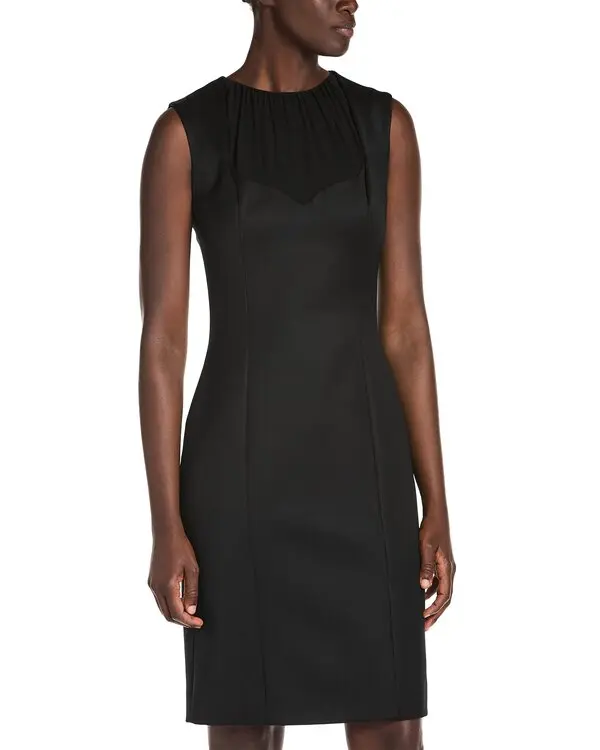 Alexander McQueen Sleeveless Wool Sheath Dress