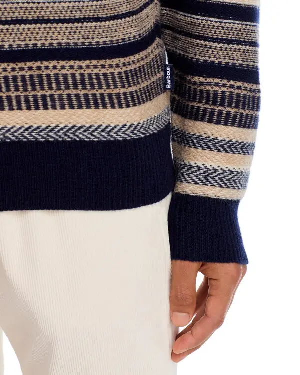 Barbour Highsted Fair Isle Wool Crewneck Sweater