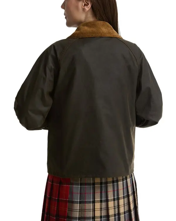 Barbour Spey Corduroy Collar Waxed Cotton Jacket
