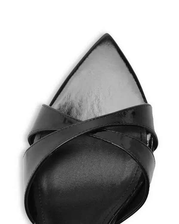 Schutz Maxie Patent Leather Criss-cross Stiletto Sandals