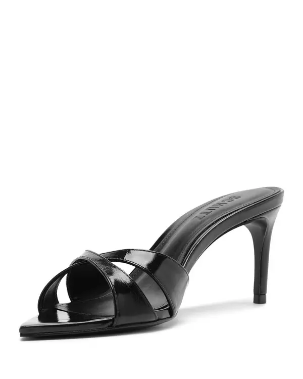 Schutz Maxie Patent Leather Criss-cross Stiletto Sandals