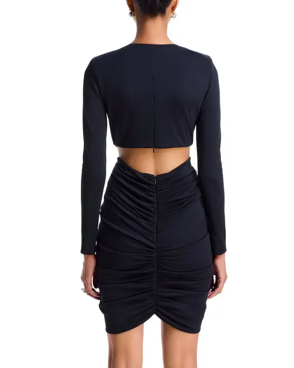 Bcbgmaxazria Nicolette Cutout Ruched Mini Dress