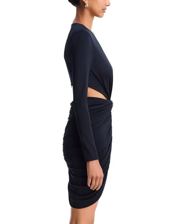 Bcbgmaxazria Nicolette Cutout Ruched Mini Dress